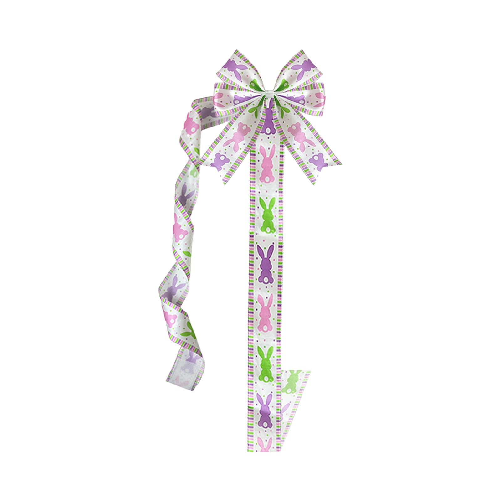 Cheapark 4pcs Easter Bow Decorations Wired Edge Ribbon Ties For Window ...