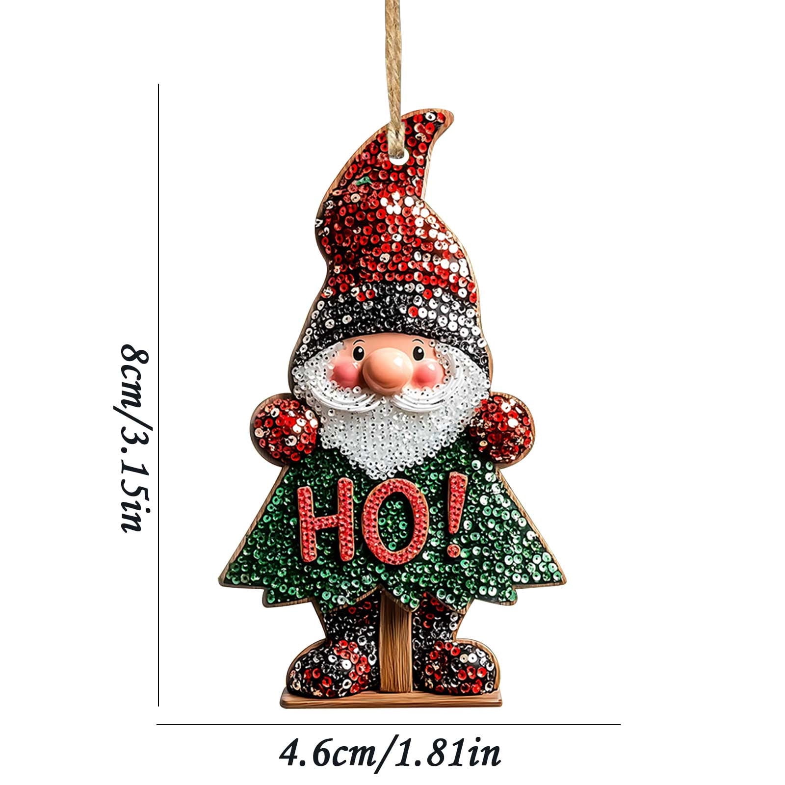 Cheapark Acrylic Christmas Pendants Set With Santa Claus And Tree ...