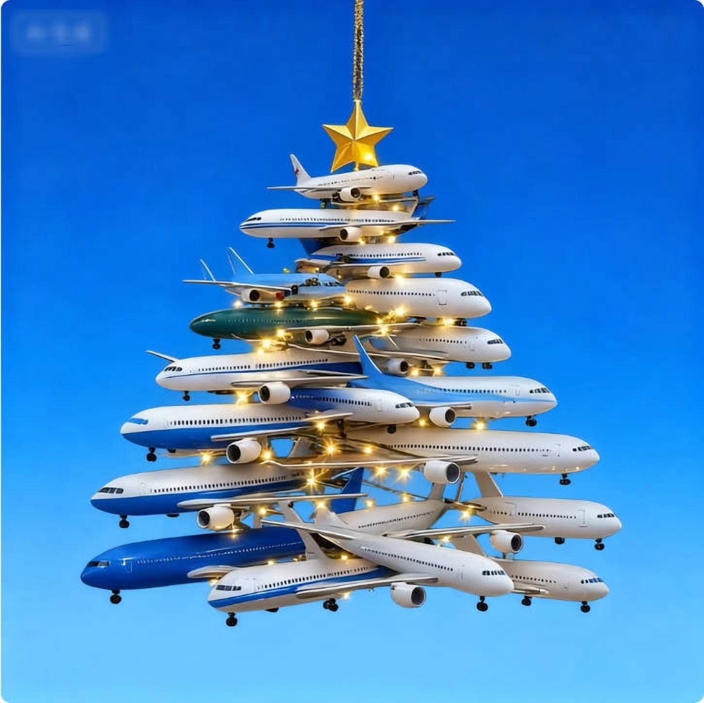 Cheapark Airplane Series Christmas Decorations - Festive Hanging ...