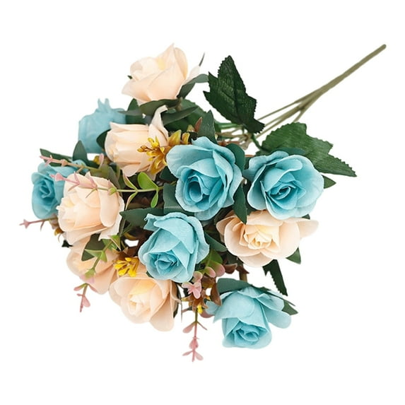 Cheapark Artificial Rose Bundle Fade-Resistant Plastic Silk Flowers for ...