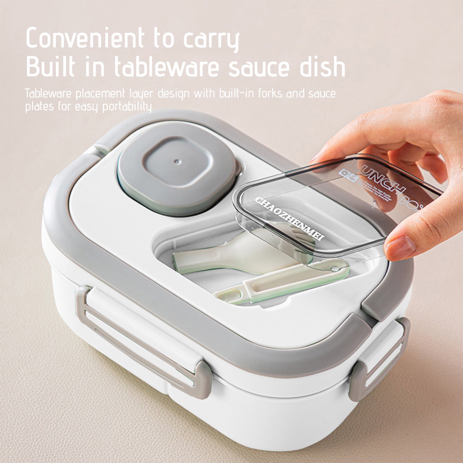 Cheapark Bento Box With Multiple Compartments, Food - Grade Pp, Built ...