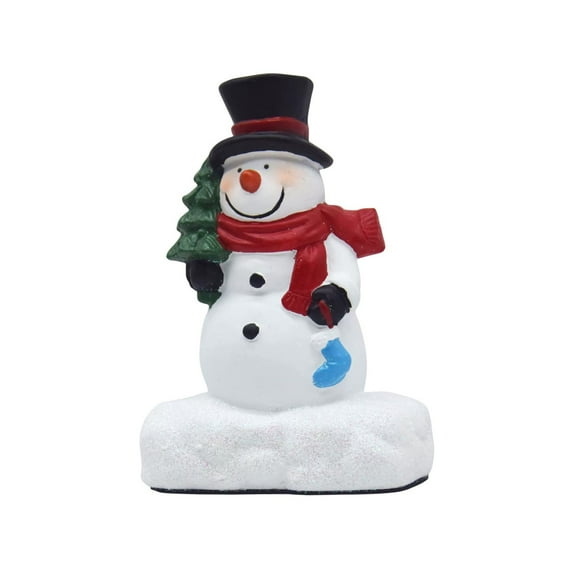 Cheapark Christmas Snowman Resin Ornament - Miniature Figurine with ...