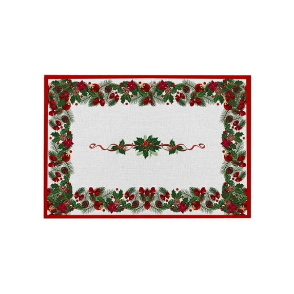 Cheapark Christmas & Valentines Day Themed Placemats - Green Plant ...