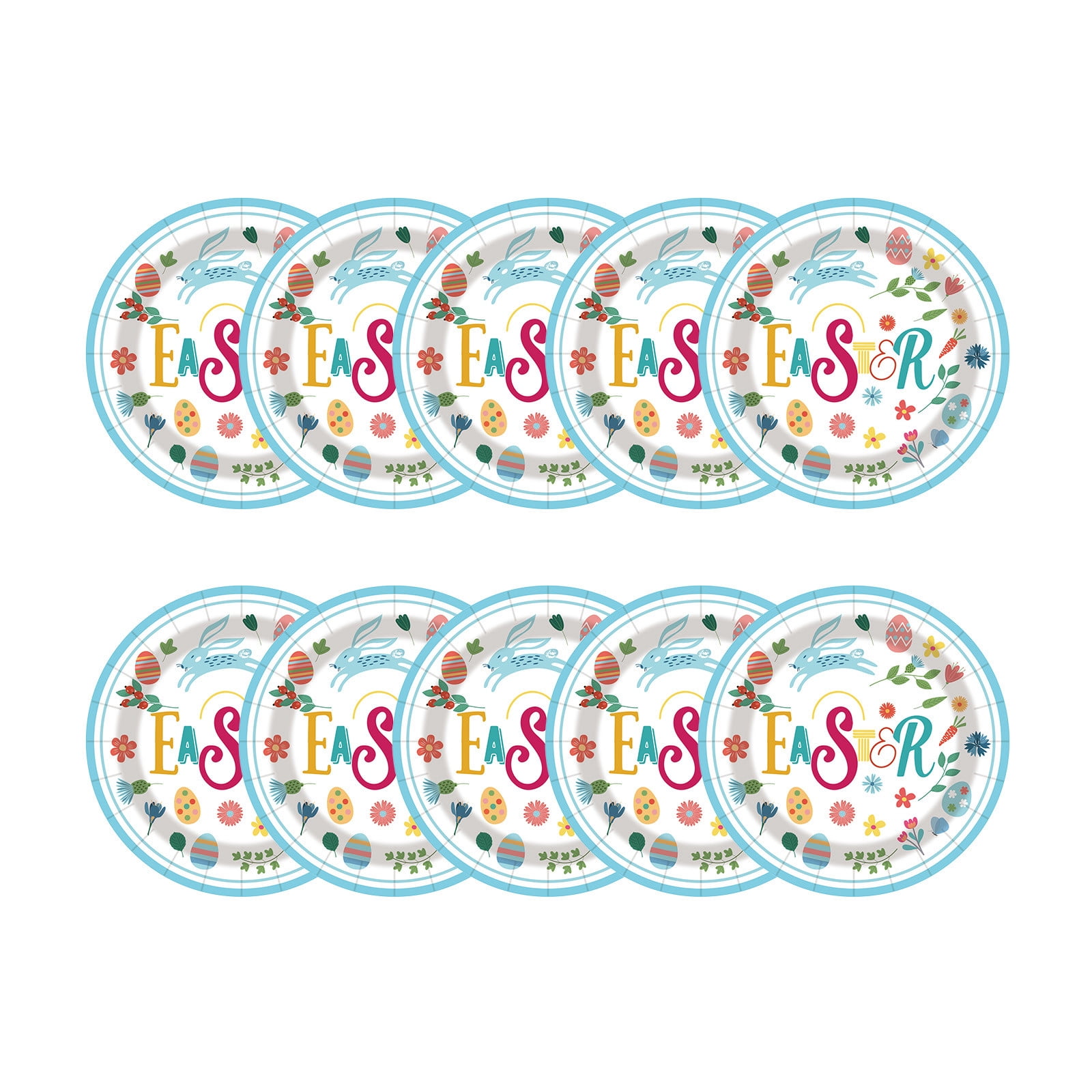 Cheapark Count Easter Paper Plates Heavy Duty Easter Dinnerware Sets ...