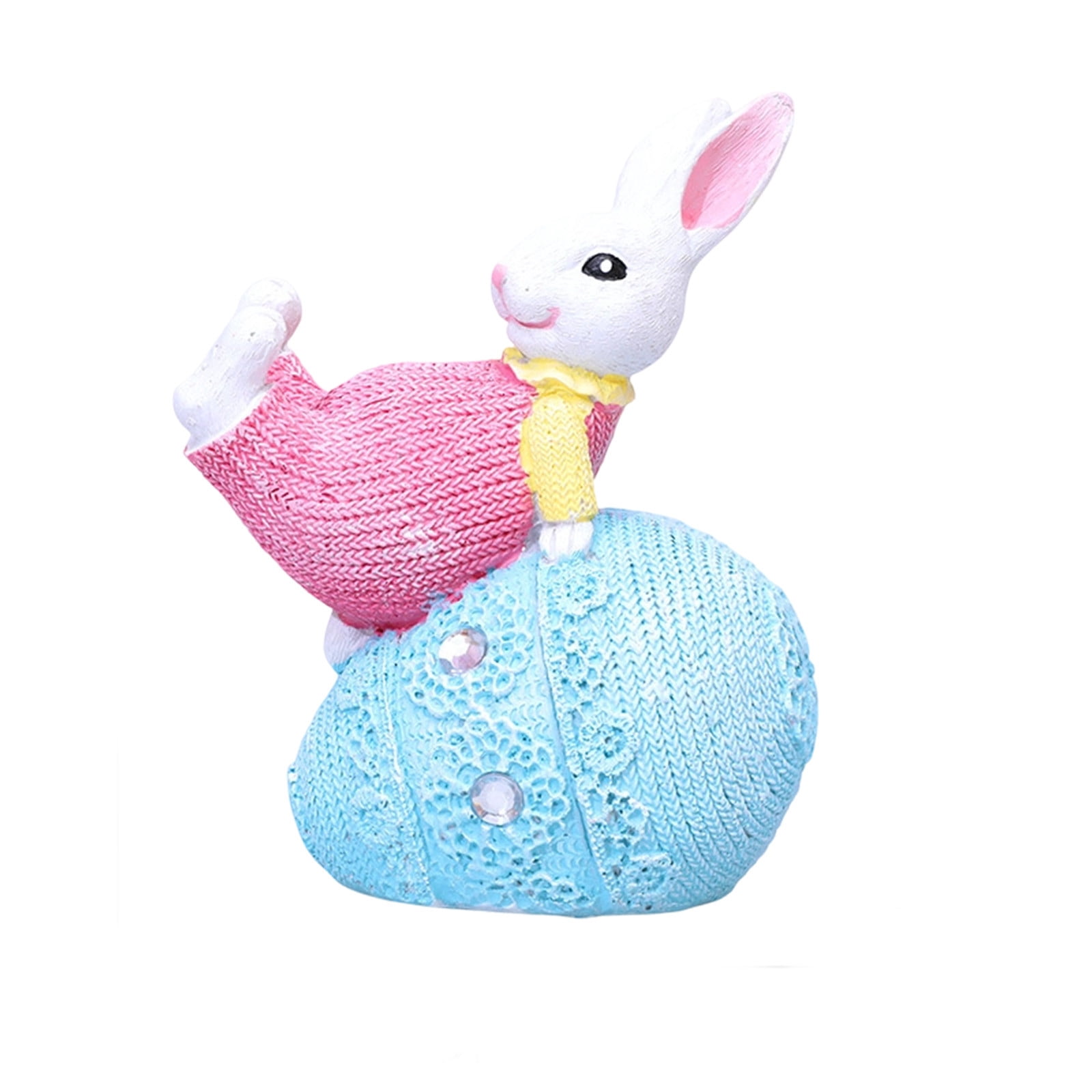Cheapark Easter Bunny Desktop Ornament Resin Figurine for Bookshelf ...