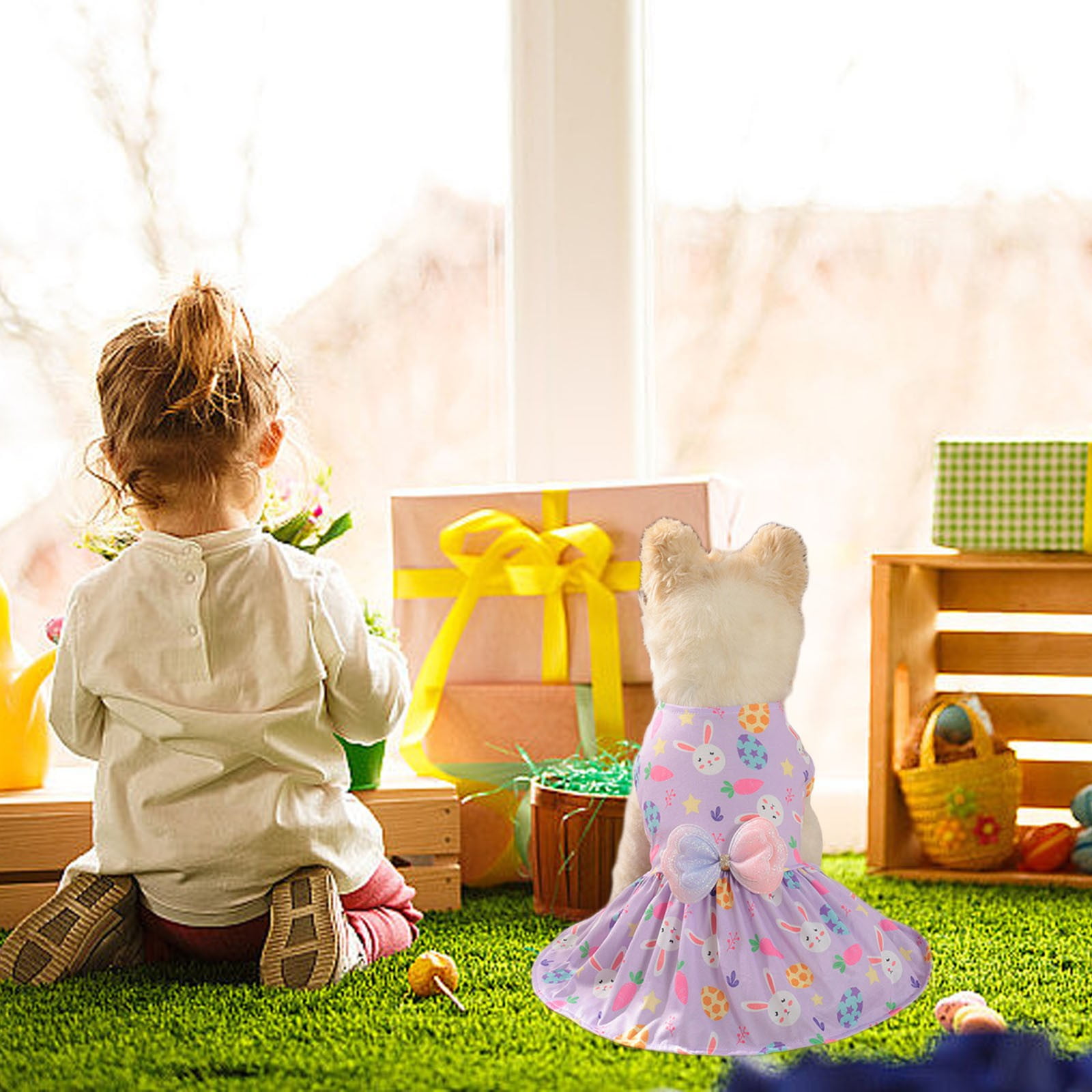 Cheapark Easter Dog Costume Size M with Egg and Bunny Design Pet Summer ...