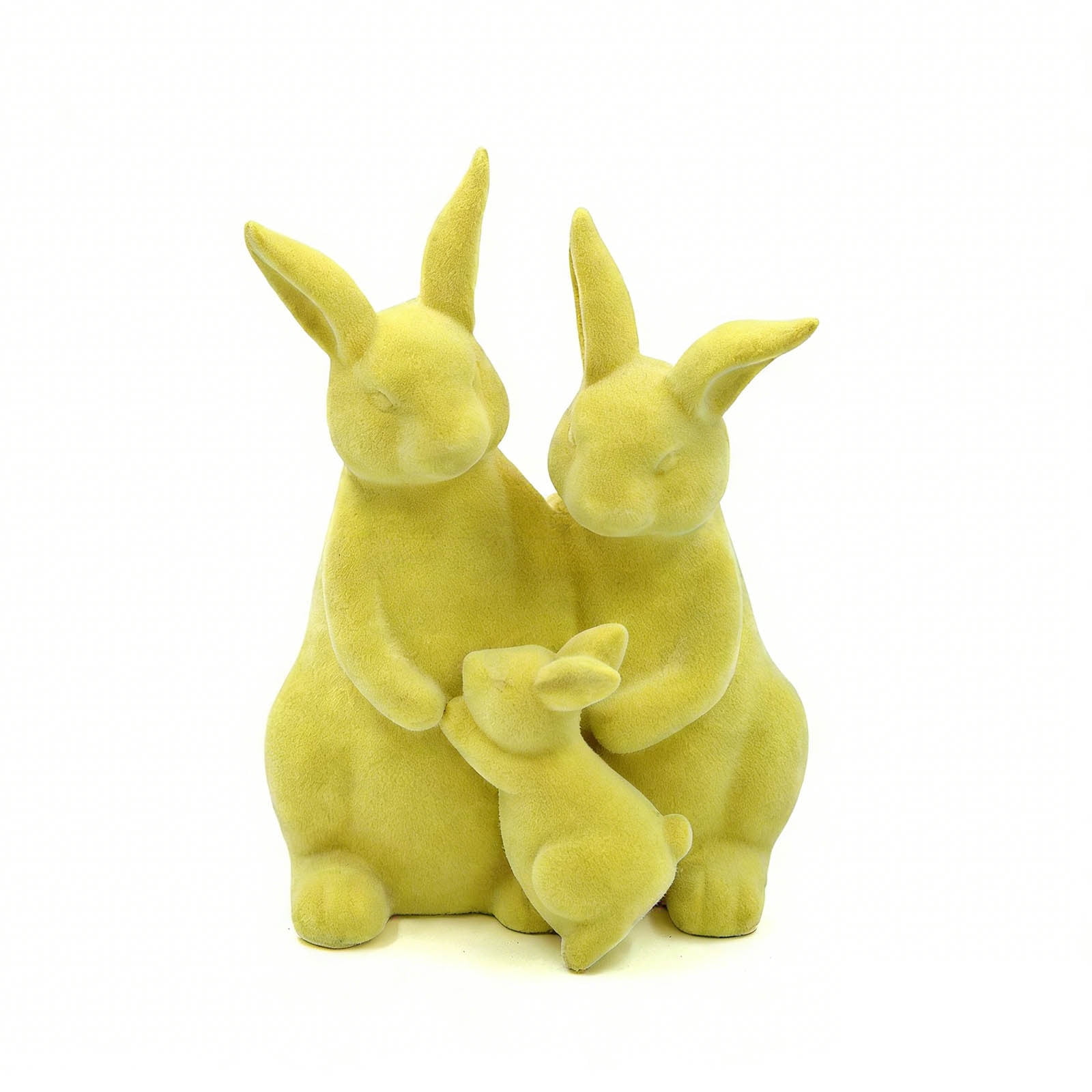 Cheapark Easter Flocked Bunny Figurine Minimalists Style Festive ...
