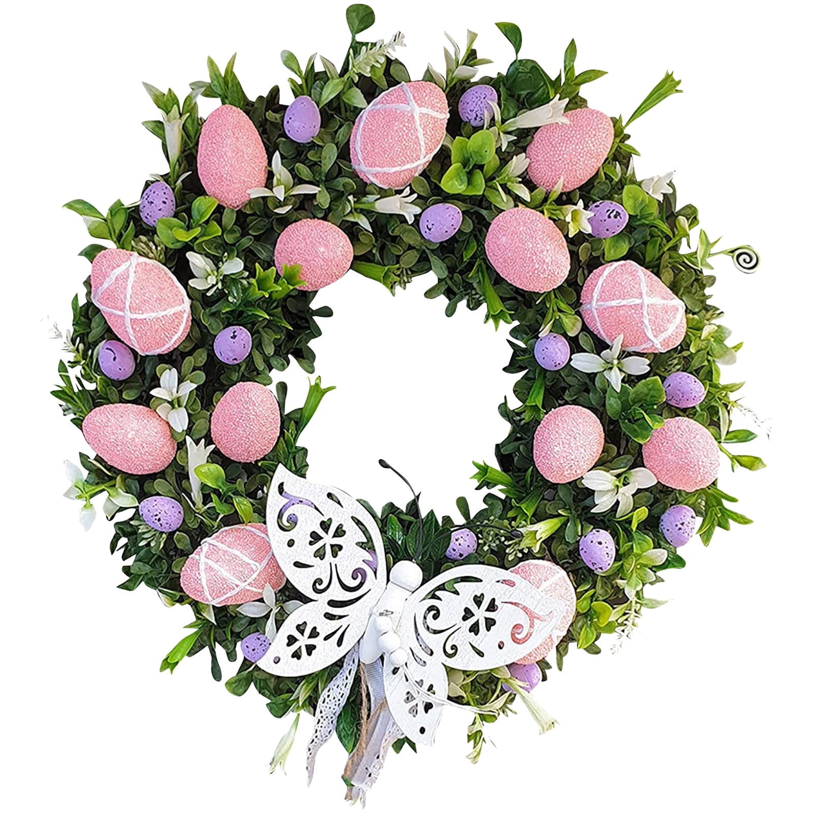Cheapark Easter Hanging Ornaments Acrylic Wreath for Indoor Outdoor ...