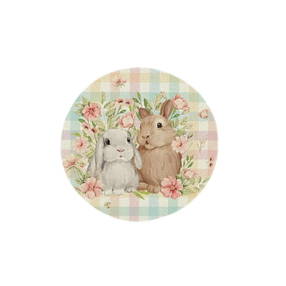 Cheapark Easter Round Placemat Heat Resistant Table Mat for Spring ...