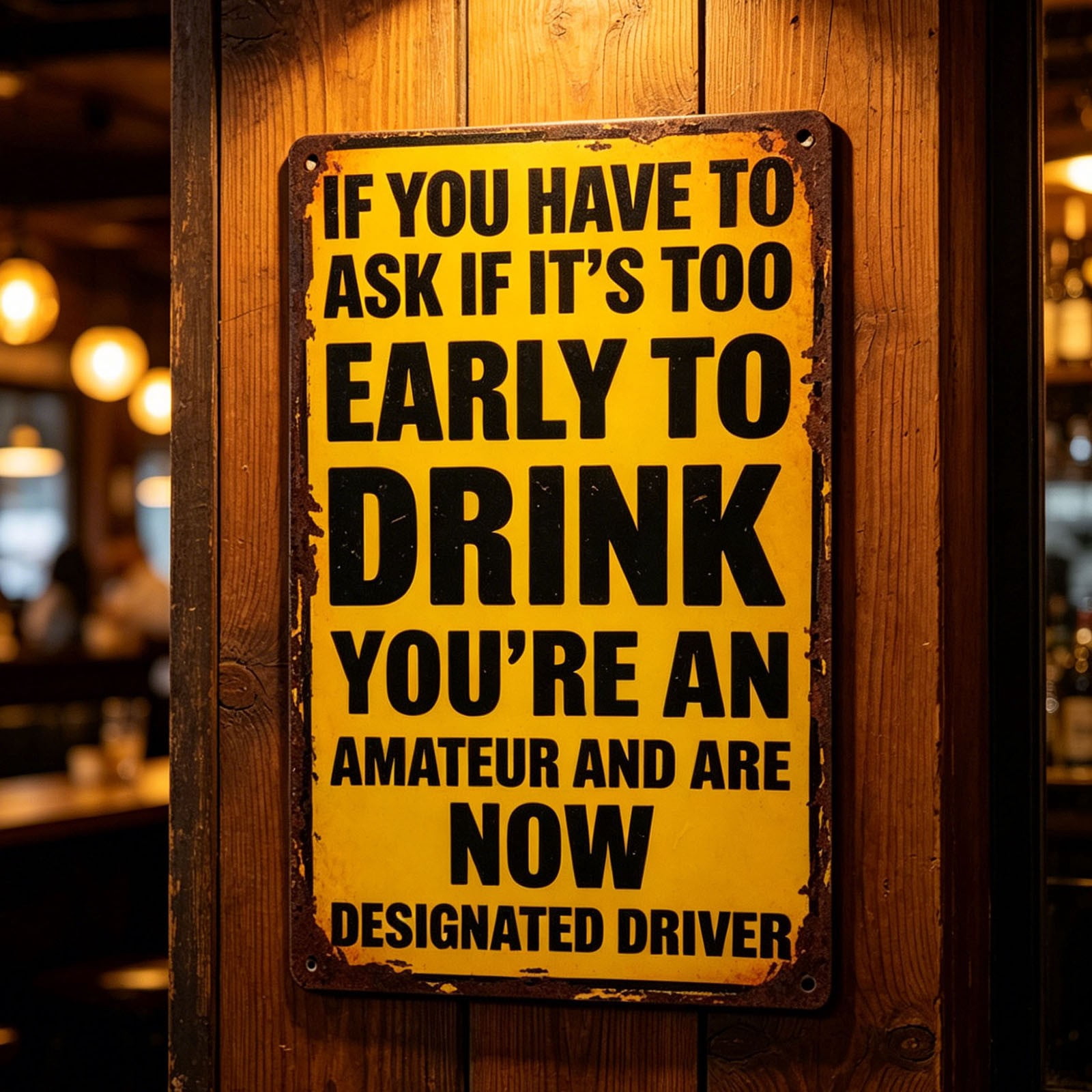 Cheapark Funny Drinking Theme Vintage Metal Sign For Bar Indoor Wall ...