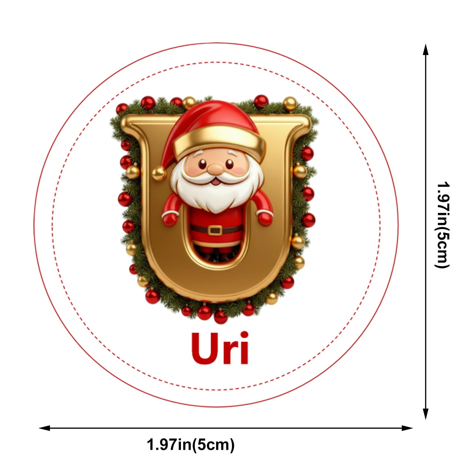 Cheapark Gift 90PC Personalized Christmas Stickers with Customizable ...