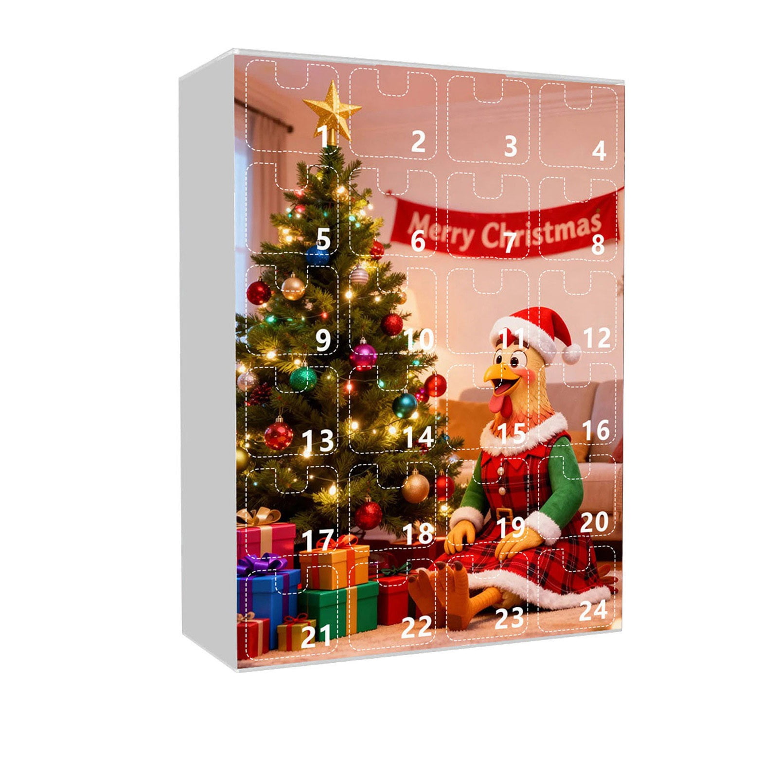Cheapark Gift Christmas Countdown Calendar, Merry Christmas Chicken ...