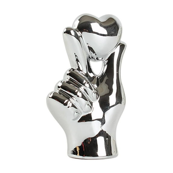 Cheapark Golden Ceramic Valentines Day Heart Gesture Ornament ...