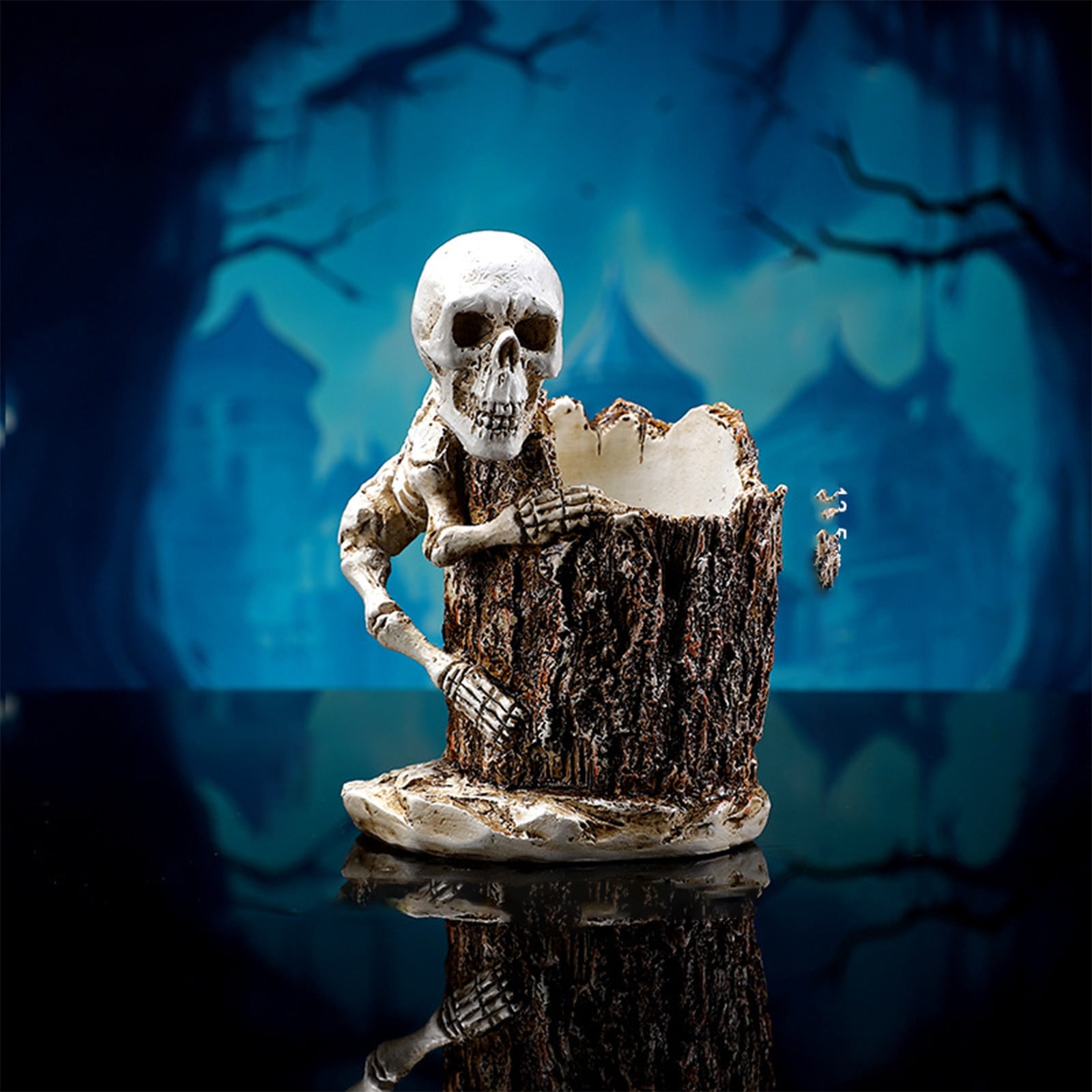 Cheapark Halloween Skull Pen Holders Ornaments Spooky Decorations Gifts ...