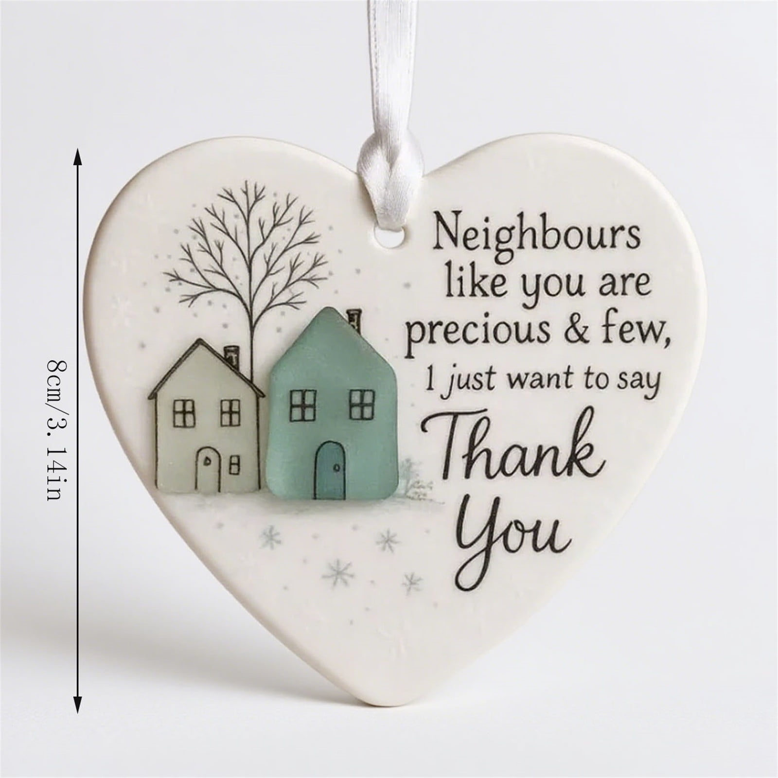 Cheapark Heart-Shaped Sea Glass Friendship Decor Keepsake Ornament for ...