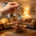 Cheapark Highland Cow Monthly Pattern Key Chain Daily Hanging Accessory ...