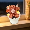 Cheapark Highland Cow Solar Light Garden Decor Statue for lawn yard ...