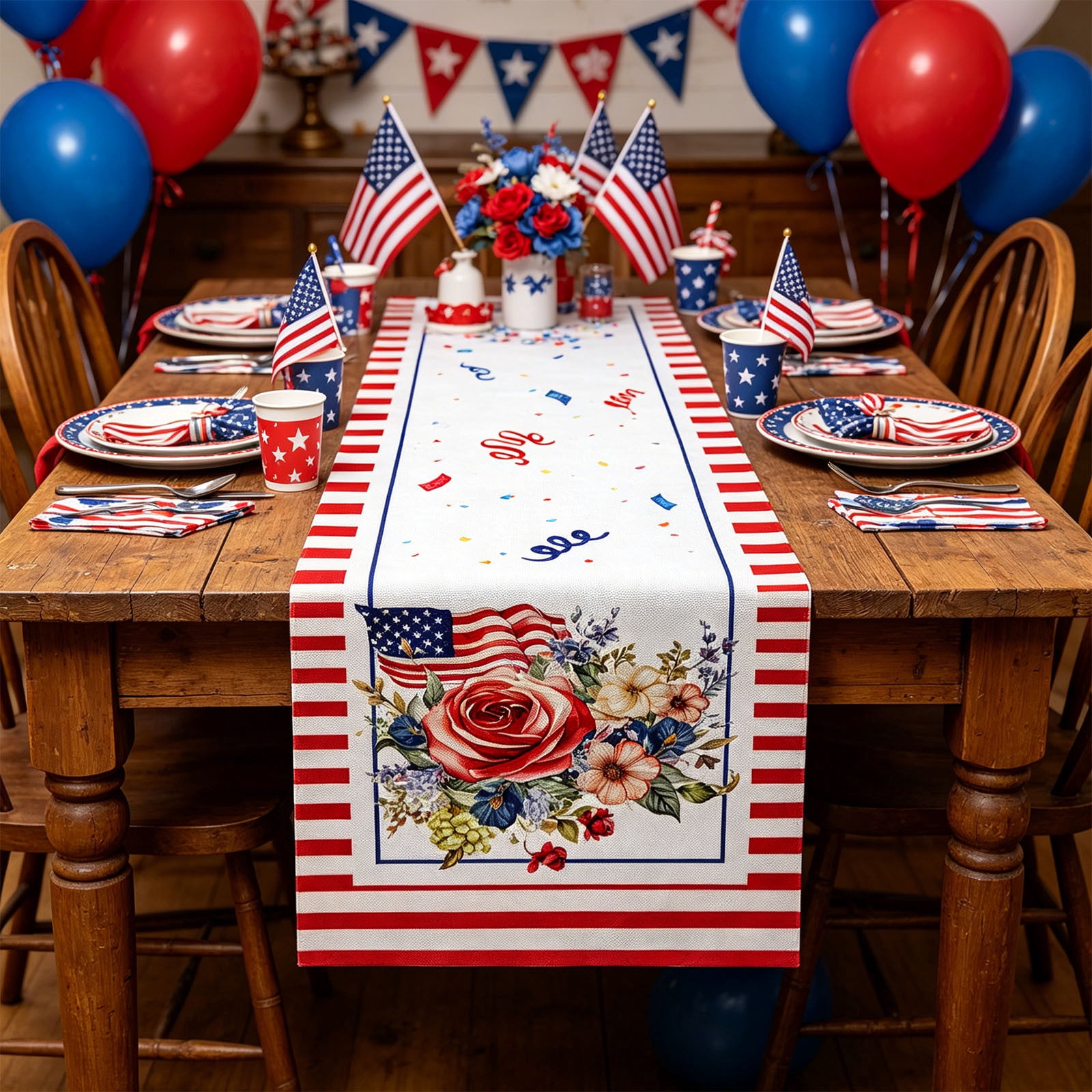 Cheapark Independence Day Table Runner 12.99x70.87 Inch for Dining Yard ...