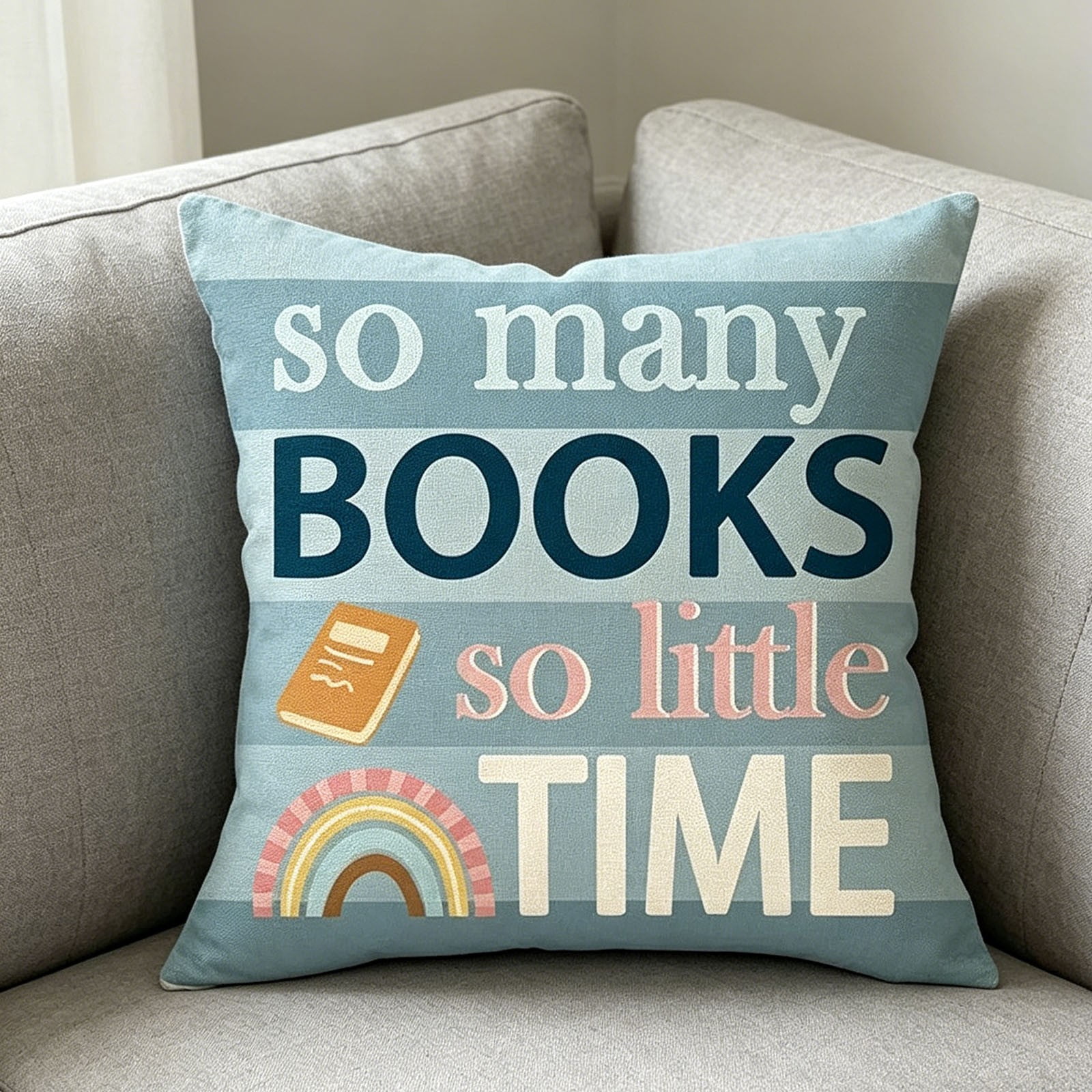 Cheapark Letter Printed Reading Themed Soft Pillow Cover Gift - Walmart.com