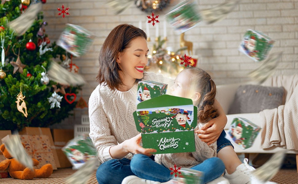 Cheapark Merry Christmas Red Surprise Box - Bouncing Romantic Gift Box ...