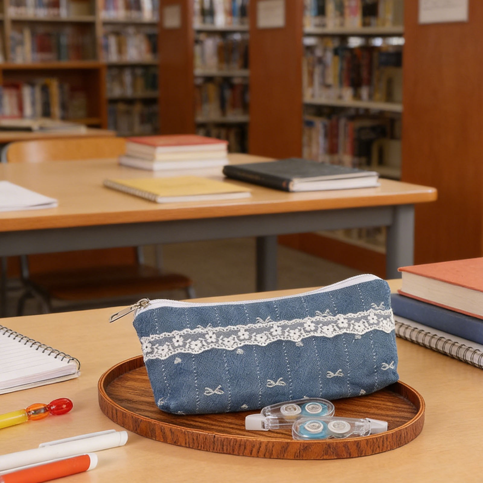 Cheapark Pencil Pouch Floral Minimalist Storage Bag Elegant Design For ...