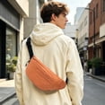 Cheapark Plaid Pattern Chest Crossbody Bag Versatile Sports Waist Pouch ...