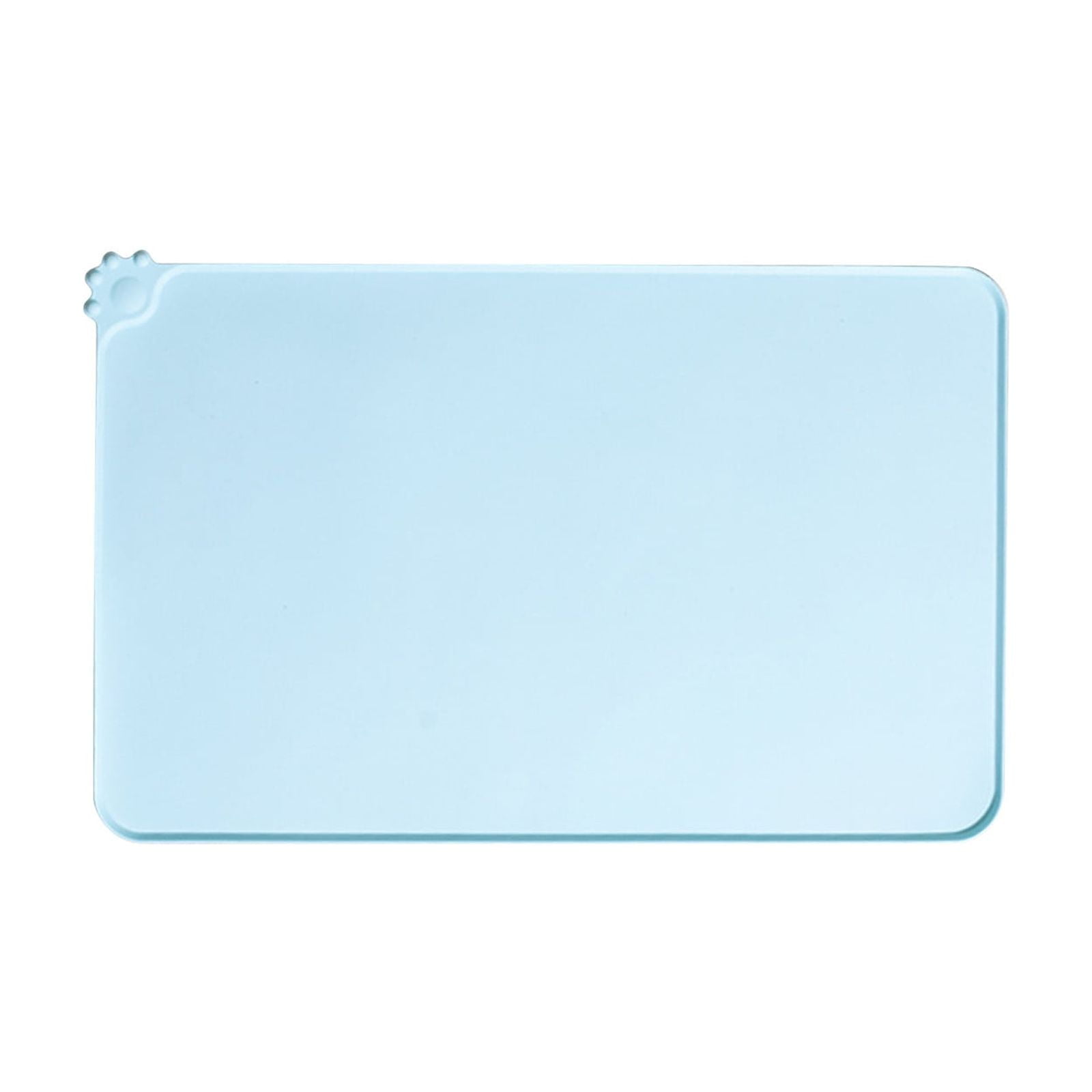 Cheapark Rectangular Silicone Pet Feeding Mat with Raised Edge Non-Slip ...