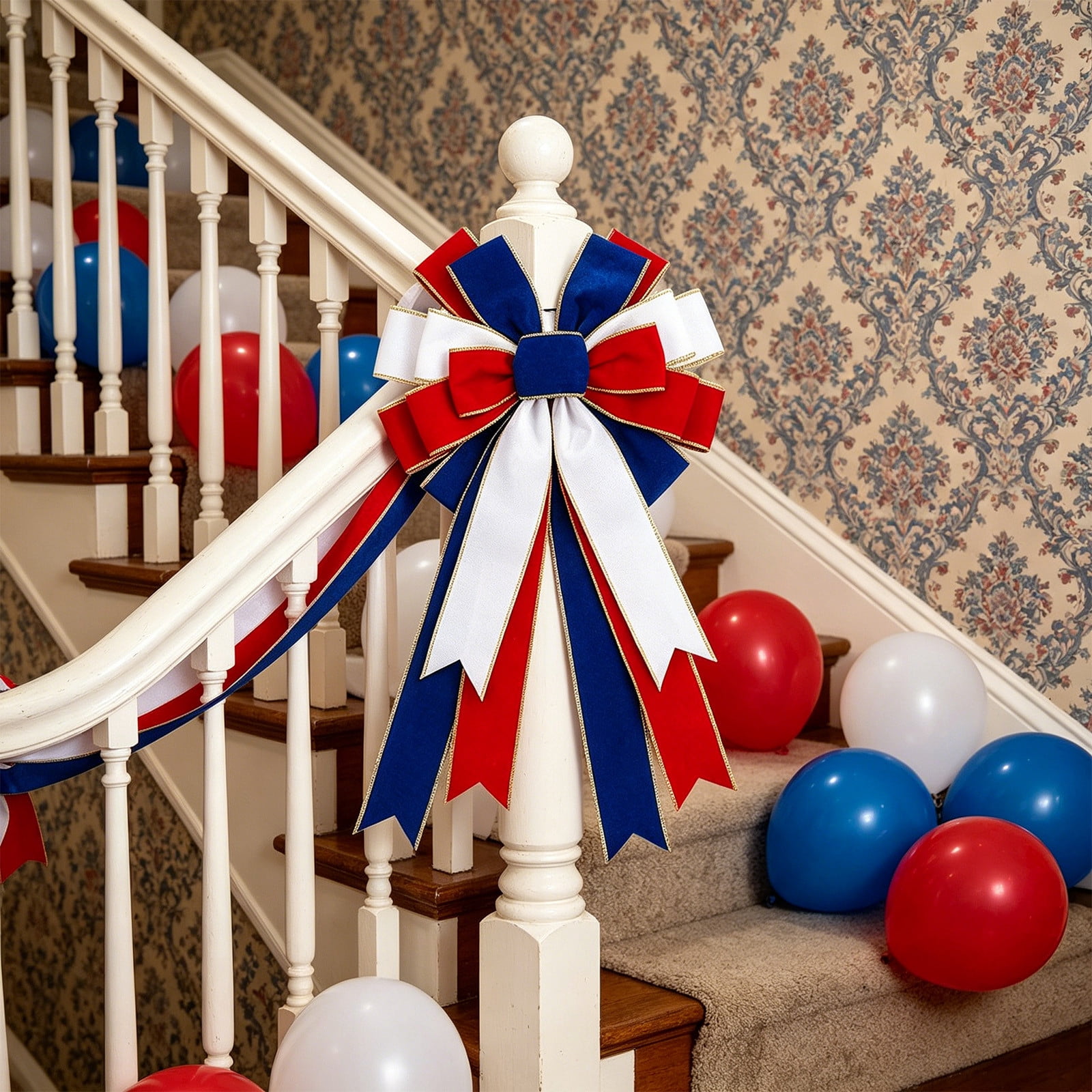 Cheapark Red White Blue Bow Independence Day Hanging Ornament patriotic ...