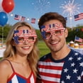 Cheapark Red White Blue Star Flag Eyeglass Frame For Fourth Of July ...