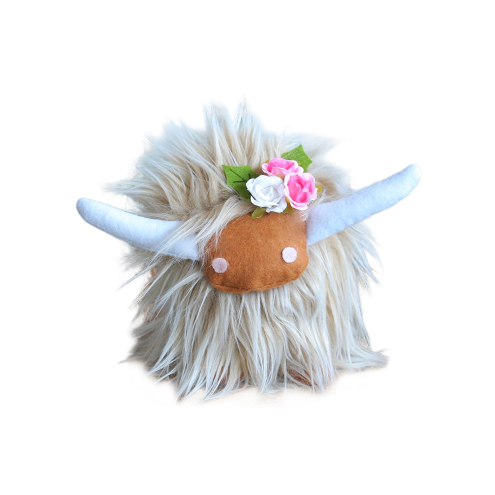 Cheapark Scottish Highlands Cow Plush Toy Long Haired Cow Figurine ...