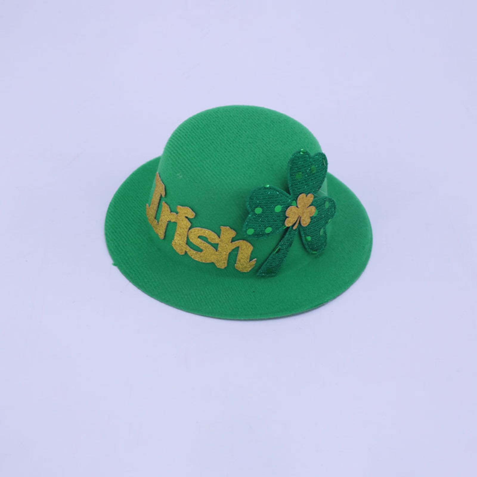 Cheapark St. Patrick's Day Green Top Hat Hair Clip Shamrock Hat ...