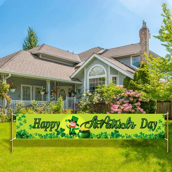 Cheapark St Patrick's Day Hanging Decorations Banners for Patio Party ...