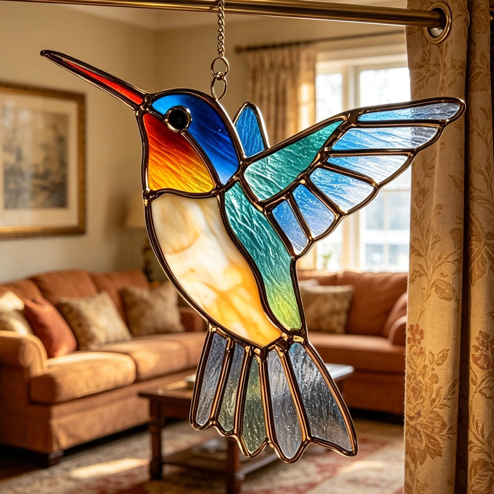 Cheapark Stained Glass Suncatcher Window Hanging Decor made with hand ...