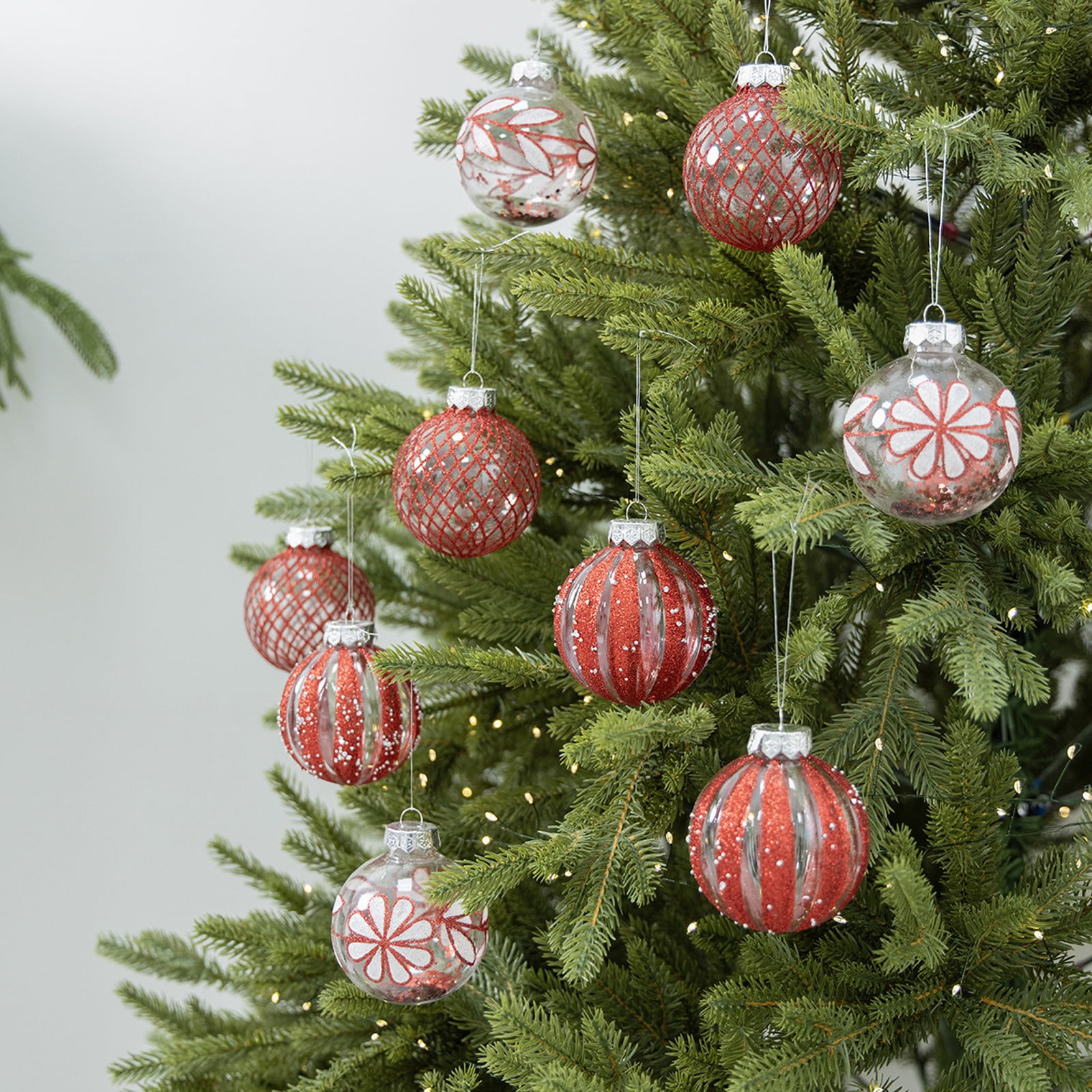 Cheapark Transparent Plastic Christmas Ball Pendants - Shatterproof ...