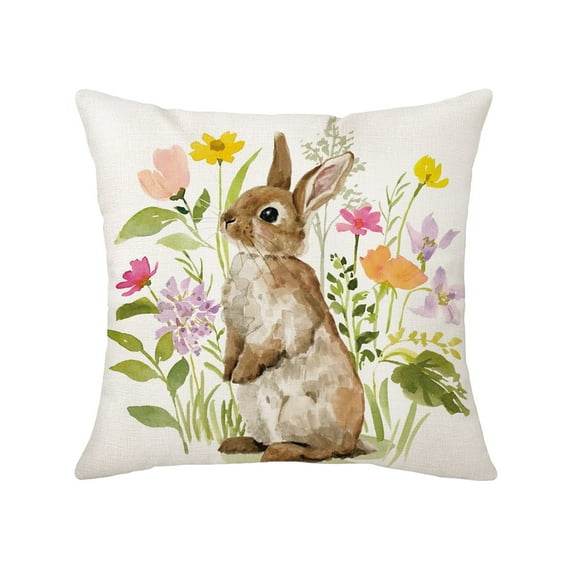 Cheapark Valentine's Day Bunny Pattern Throw Pillow Cases Decorative ...