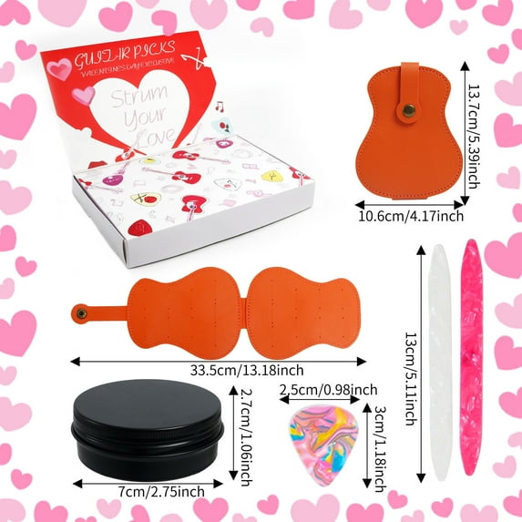 Cheapark Valentine’s Day Gift Guitar Pick Set - Colorful Musical ...