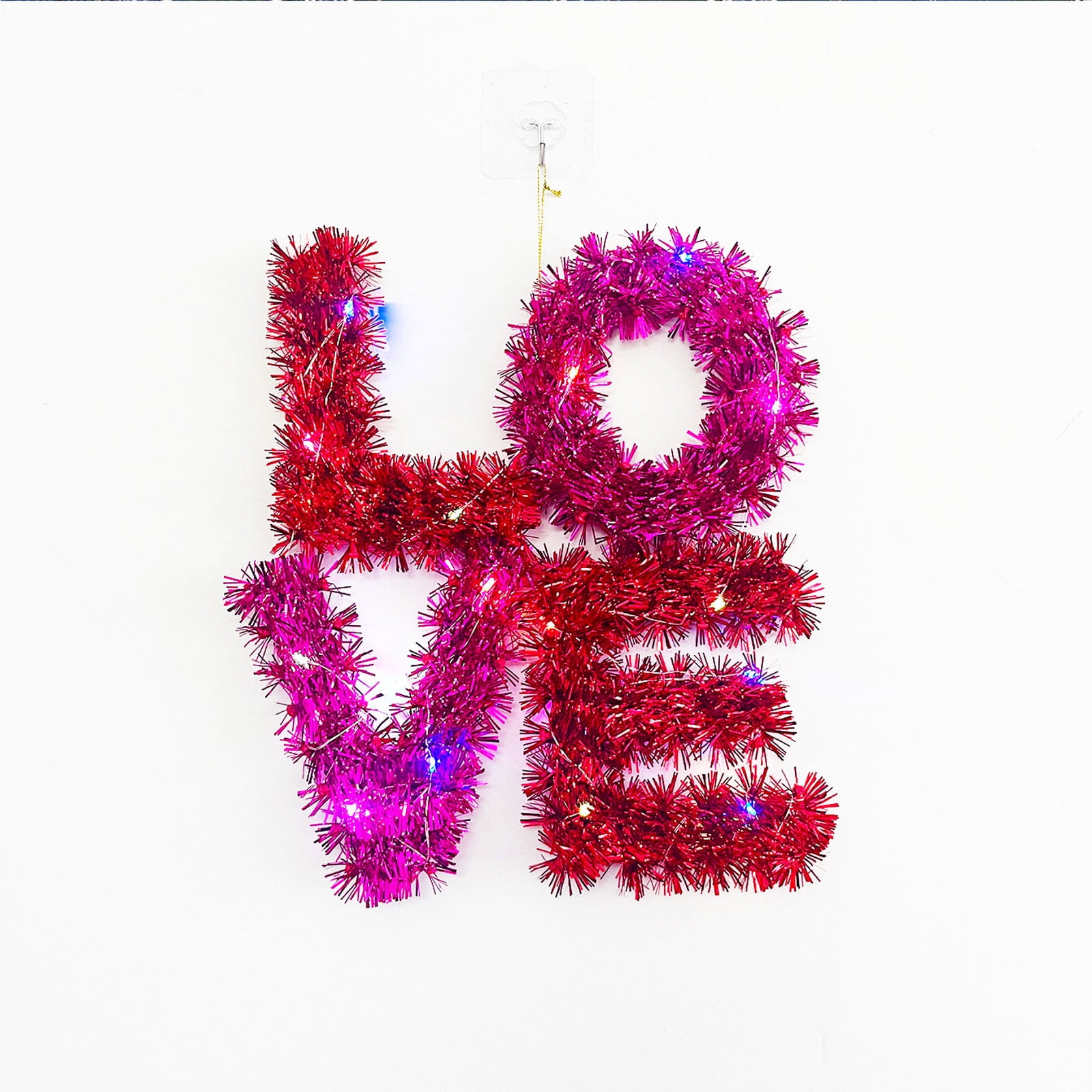 Cheapark Valentine's Day Light-Up Door Hanging Nameplate Garland ...