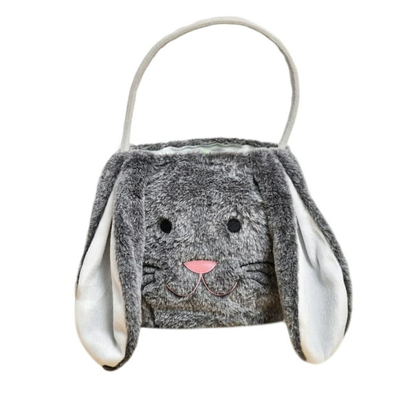 Cheapark Valentine's Day Long-Ear Bunny Tote Bag Brown Plush Design ...
