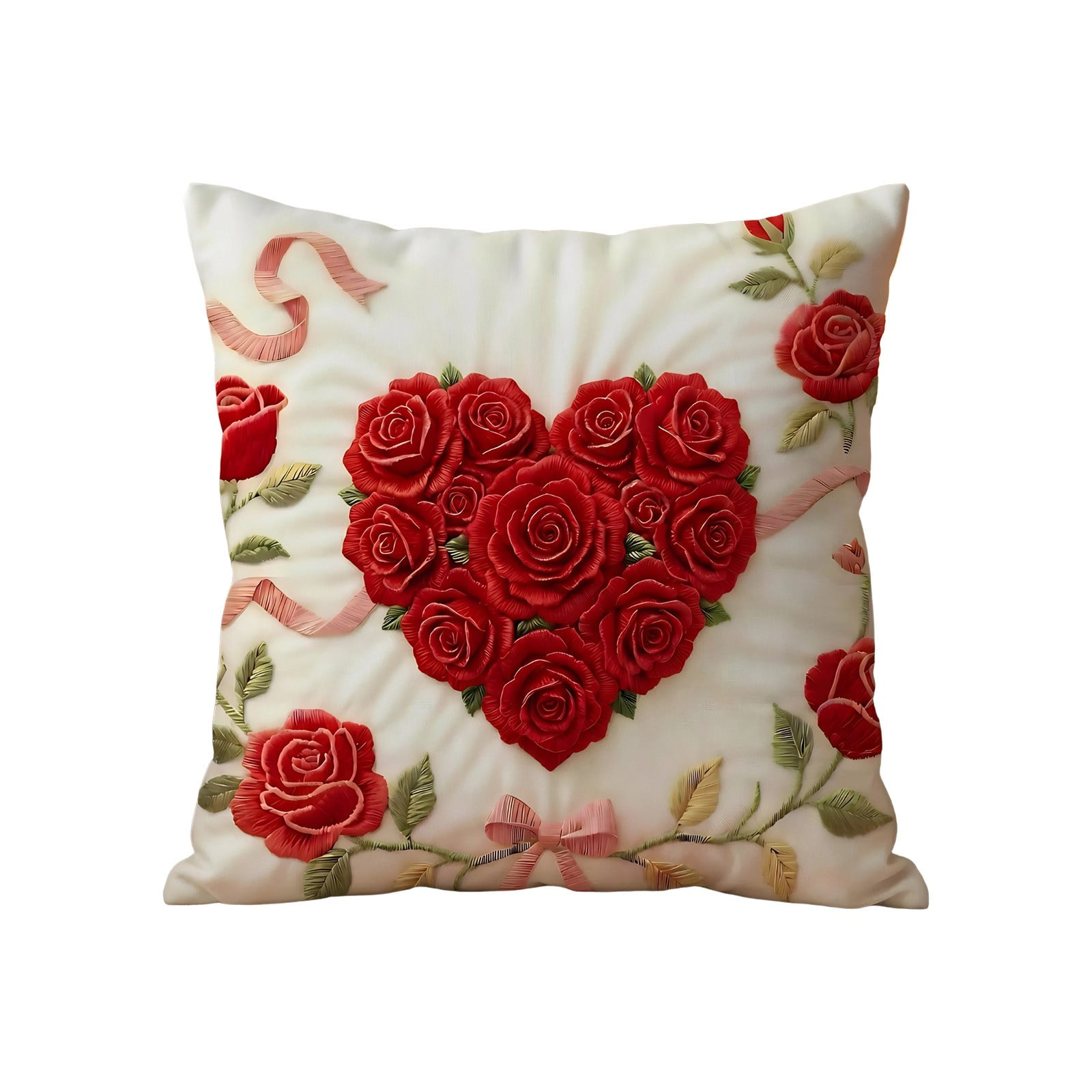 Cheapark Valentines Day Gift Pillowcase Heart-shaped Patterned Romantic ...