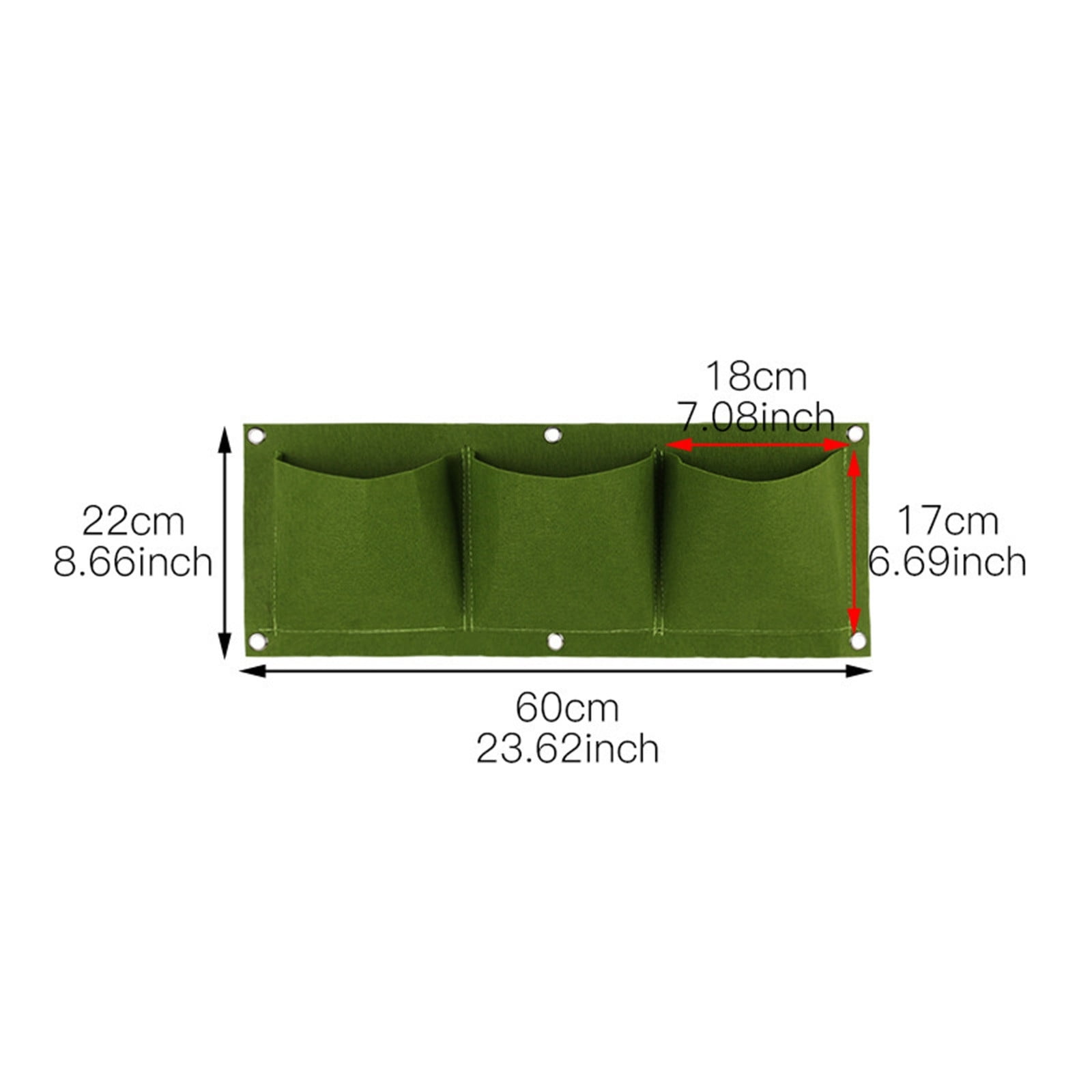 Cheapark Vertical Wall Hanging Planting Bag with Multiple Pockets Felt ...