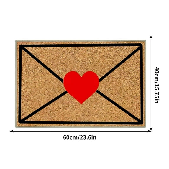 Cheapark Welcome Heart Doormat 16x24 Inch Non-Slip Indoor Outdoor ...