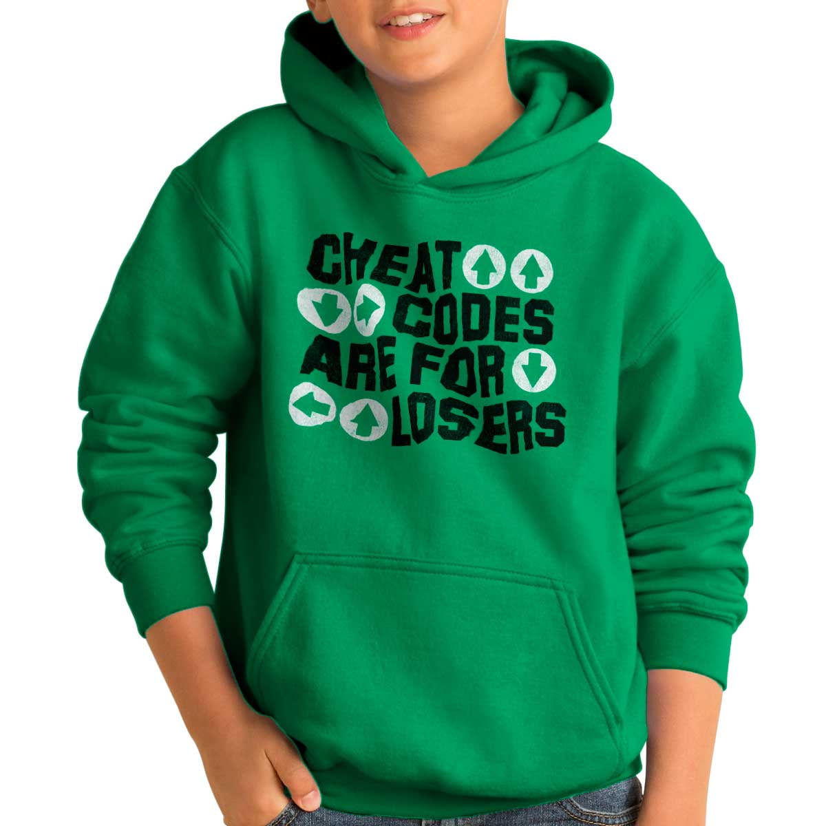 Cheat Codes For Losers Video Gamer Youth Hoodie Boy Girl Teen Brisco Brands S - Walmart.com