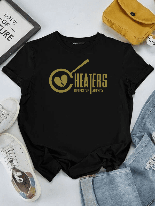 Cheaters Detective Logo Retro Mystery Agency Vintage TV Style Unisex T ...
