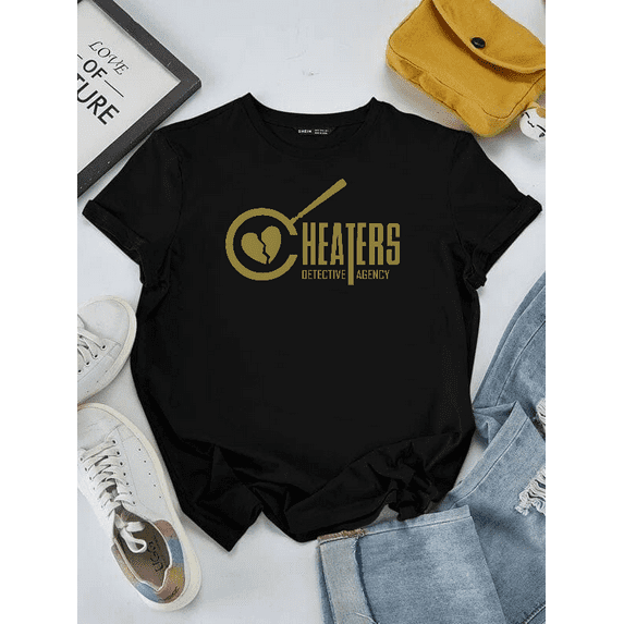 Cheaters Detective Logo Retro Mystery Agency Vintage TV Style Unisex T ...