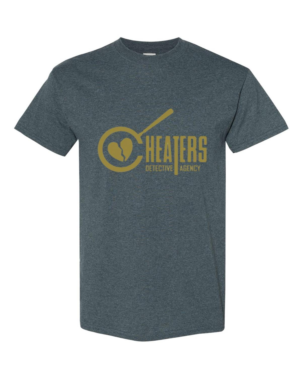 Cheaters Detective Logo With Retro TV Mystery Agency Style T-Shirt, for ...