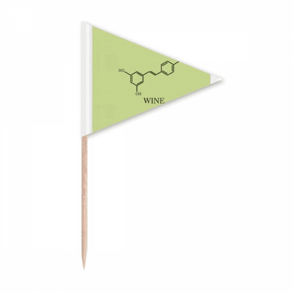 Checal Structure Alcohol Molecule Toothpick Triangle Cupcake Toppers ...