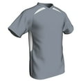 Check Baseball/Softball Jersey, Men's Large, Silver with White ...