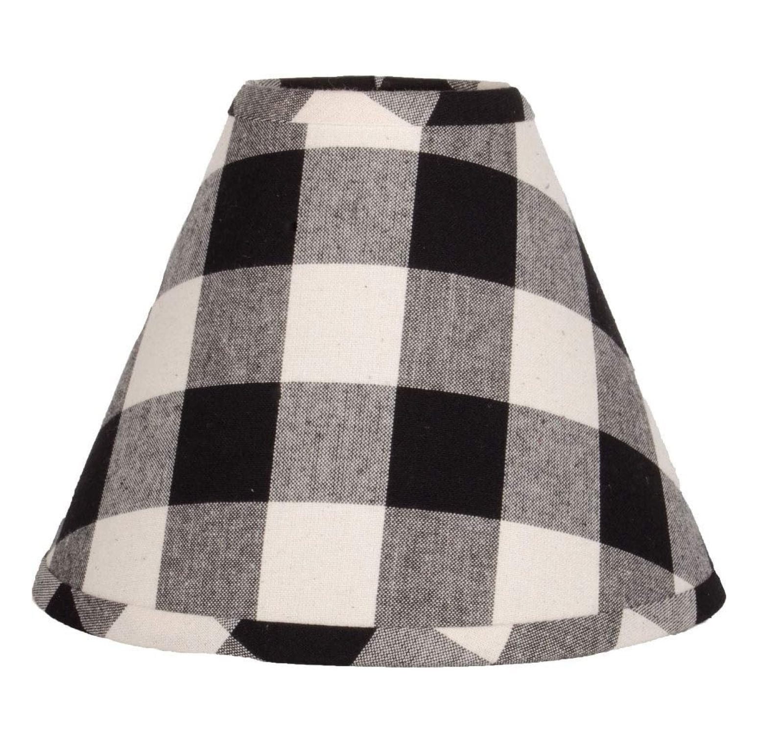 Check Black and Buttermilk 10" Bulb Clip Fabric Lamp Shade by Raghu ...