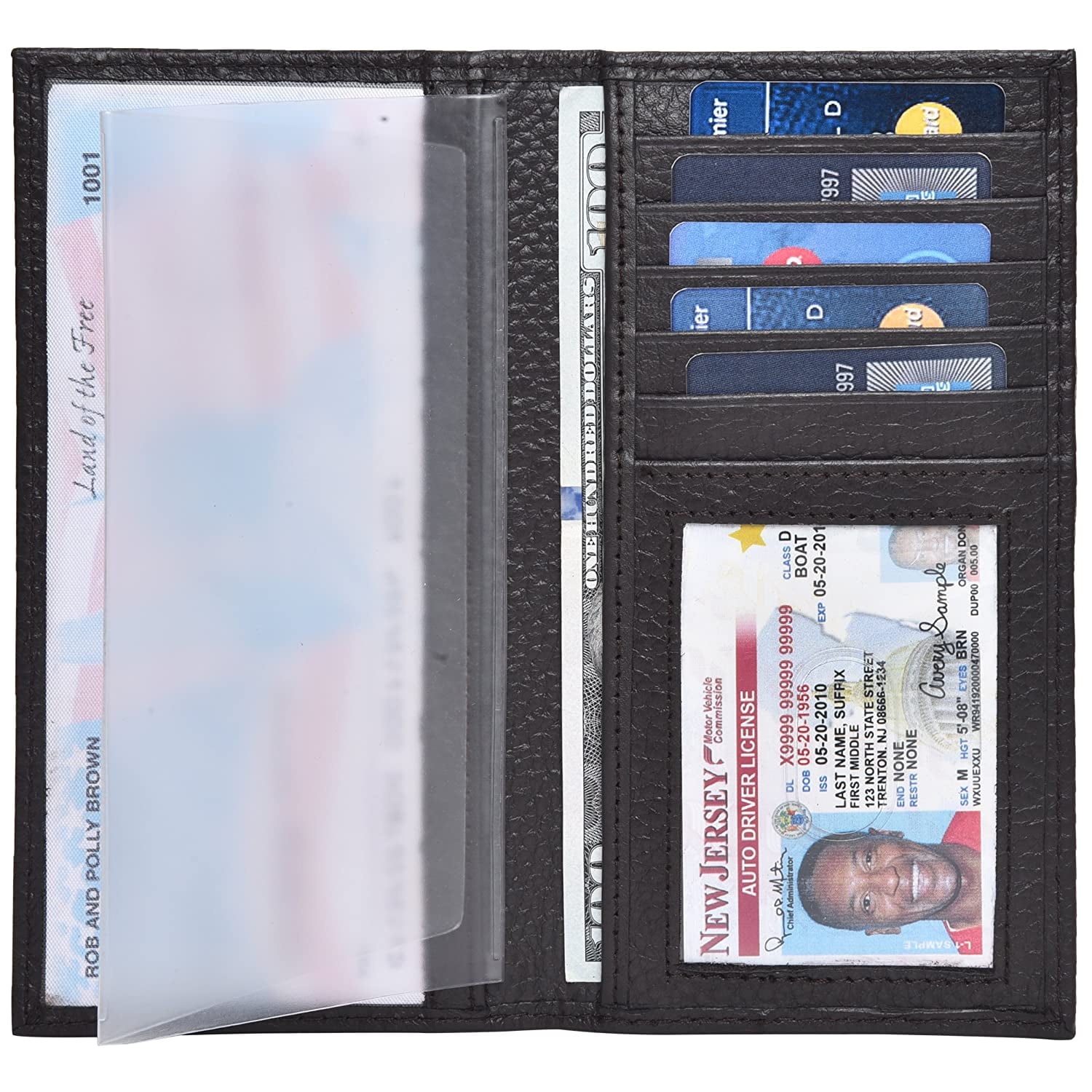 Check Book Cover for Men and Women - Leather Standard Register ...