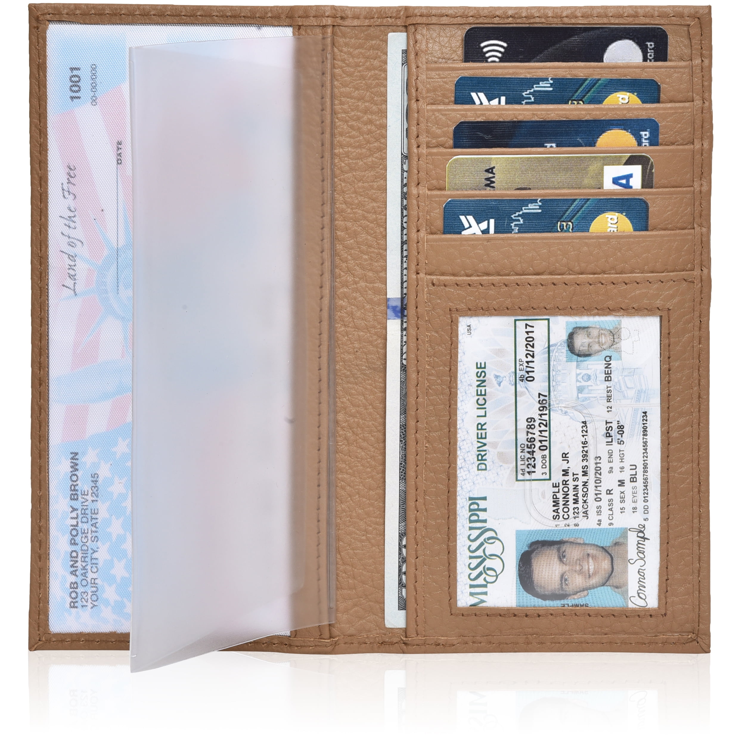 Check Book Cover for Men and Women - Leather Standard Register ...